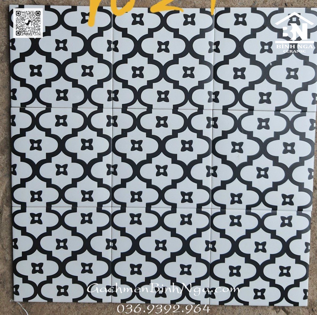 Gạch bông mờ nhám 20x20 lồng đèn